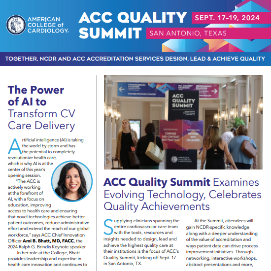 ACC Quality Summit Science Explores Role of Telehealth, Technology and ...
