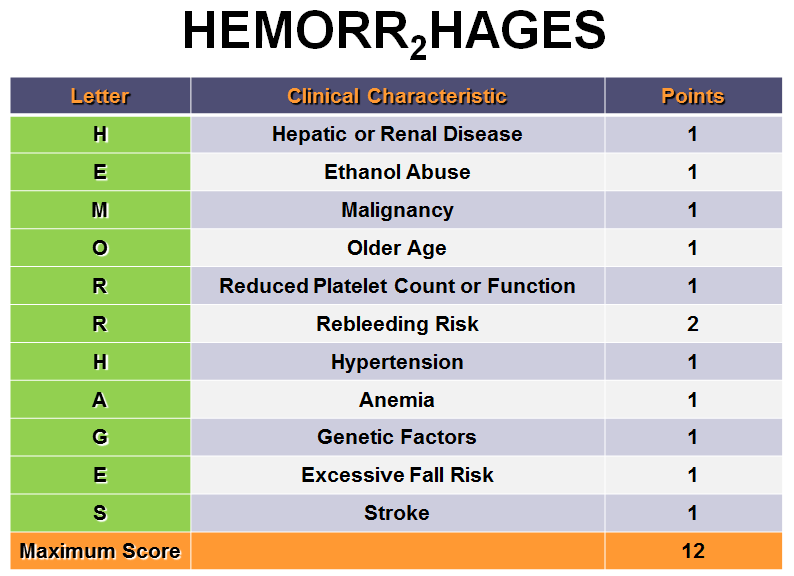 Which Risk Score Best Predicts Bleeding With Warfarin in Atrial ...